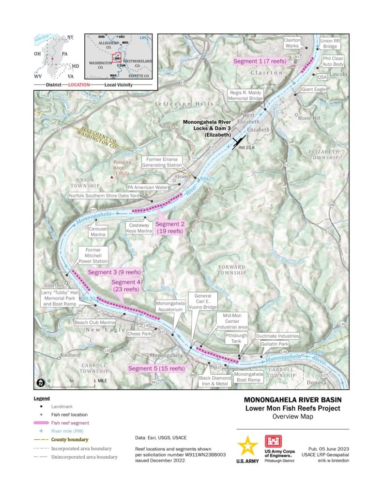 Construction of fish reefs completed on Monongahela River - Herald-Standard